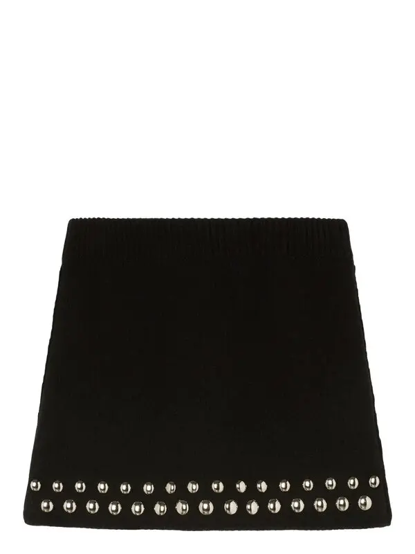 Alanui Love And Studs Mini Skirt - Black