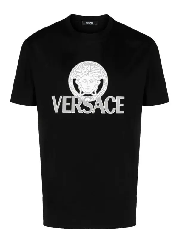 Versace Medusa Head-printed Crewneck T-shirt - Black