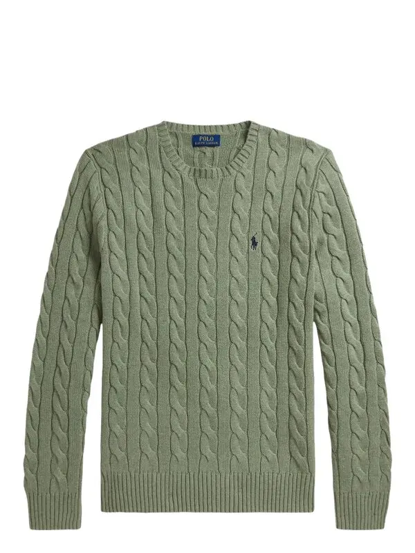 Polo Ralph Lauren Cable Knit Crewneck Sweater - Green