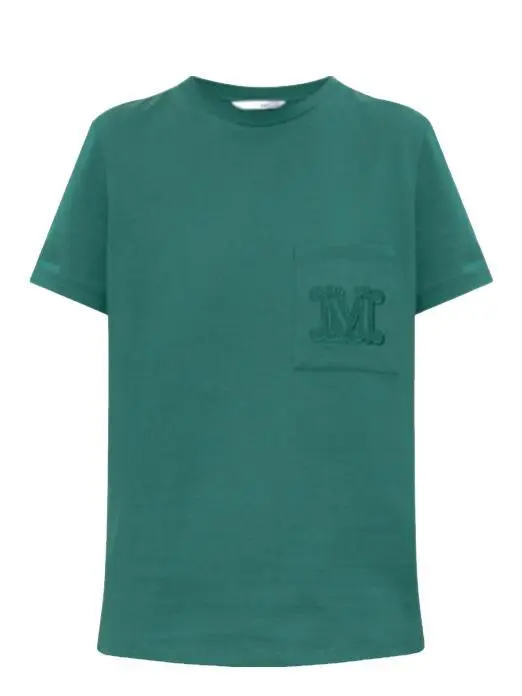 Max Mara Embroidered Logo T-shirt - Green