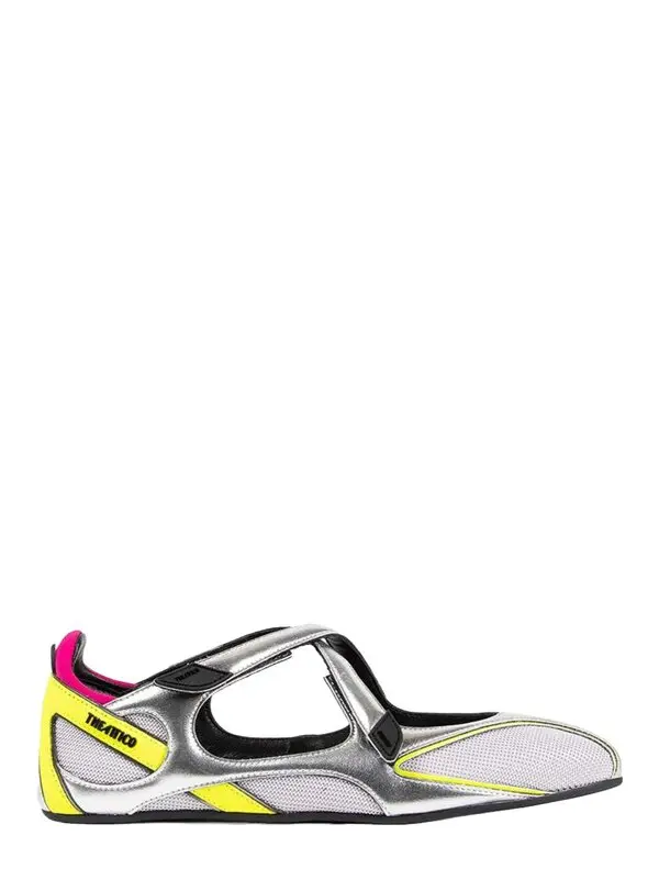 Attico Floor 01 Holographic Ballet Flats - Gray
