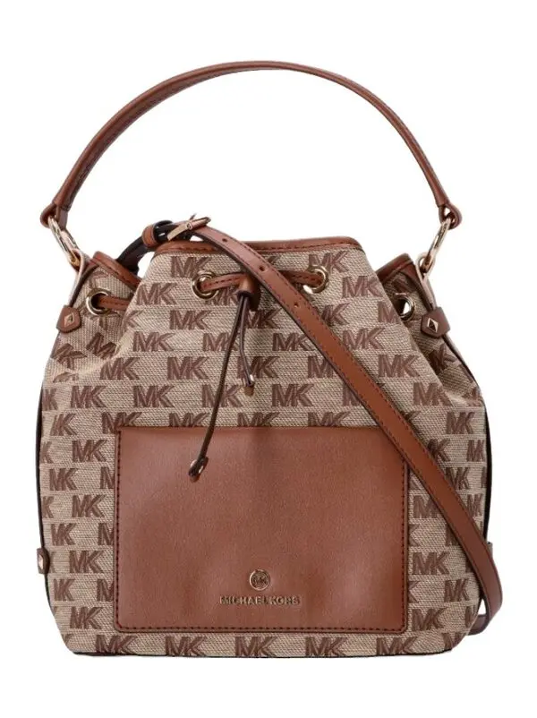 Michael Kors Maeve Monogram Bucket Bag - Brown