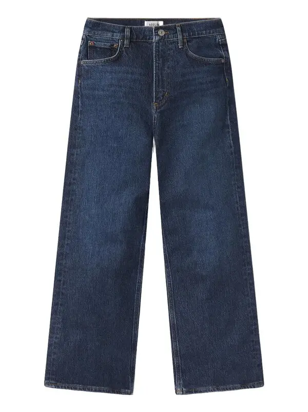 AGOLDE High Rise Wide Leg Jeans - Blue