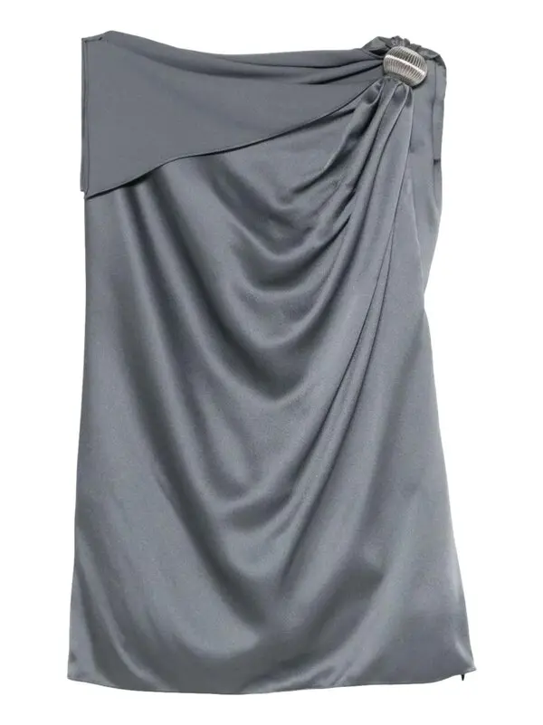 LANVIN Draped Gathered Top - Gray