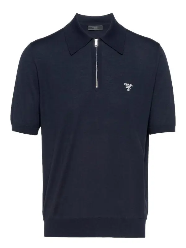 Prada Superfine Wool Polo Shirt - Blue