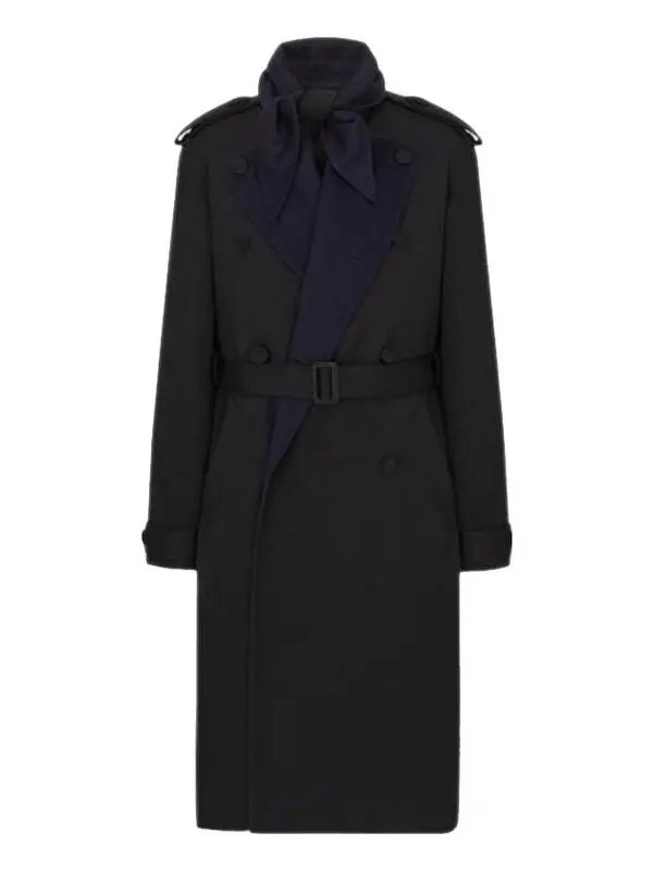 Dior Double-breasted Windbreaker - Black