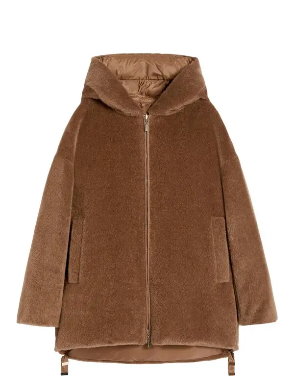 Max Mara Olivia Reversible Zip-up Hooded Coat - Camel