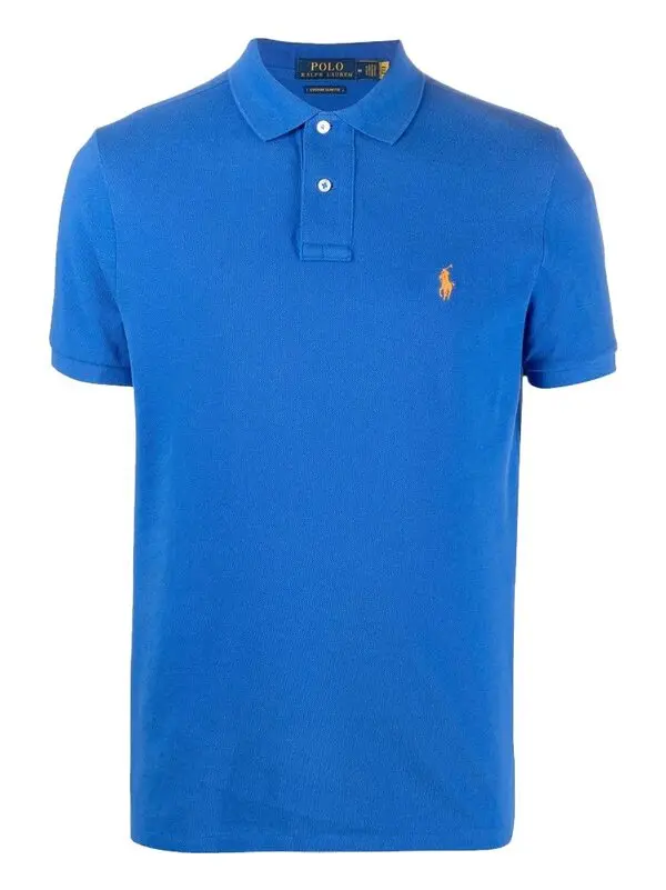 Polo Ralph Lauren Logo Embroidered Short-sleeved Polo Shirt - Blue