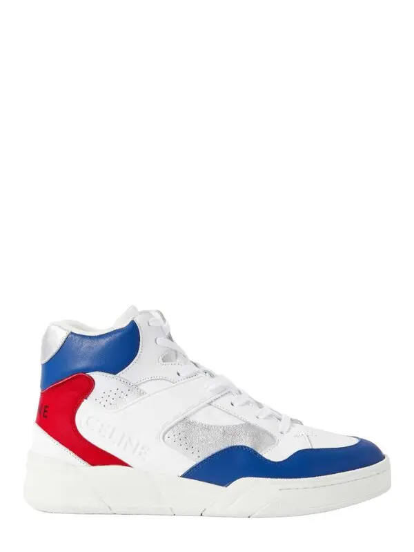 Celine High-top Lace-up Casual Sneakers - White