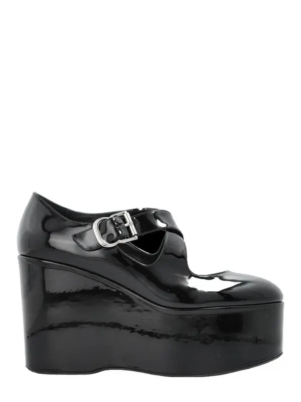 Alaïa 110mm Wedge Leather Pumps - Black