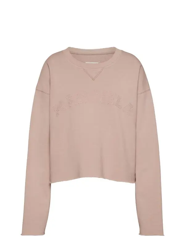 MAISON MARGIELA Embroidered Fleece Sweatshirt - Powder