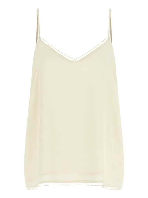 Fabiana Filippi V-neck Camisole With Embellished Trim - White