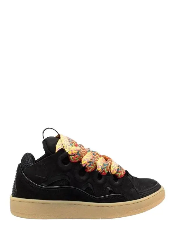 LANVIN Curb Lace-up Sneakers - Black