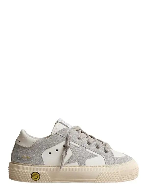 GOLDEN GOOSE May Glitter Detail Sneakers - Nude