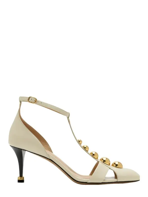 Chloé Cleia Ankle-strap Pumps With Openwork Design - Nude
