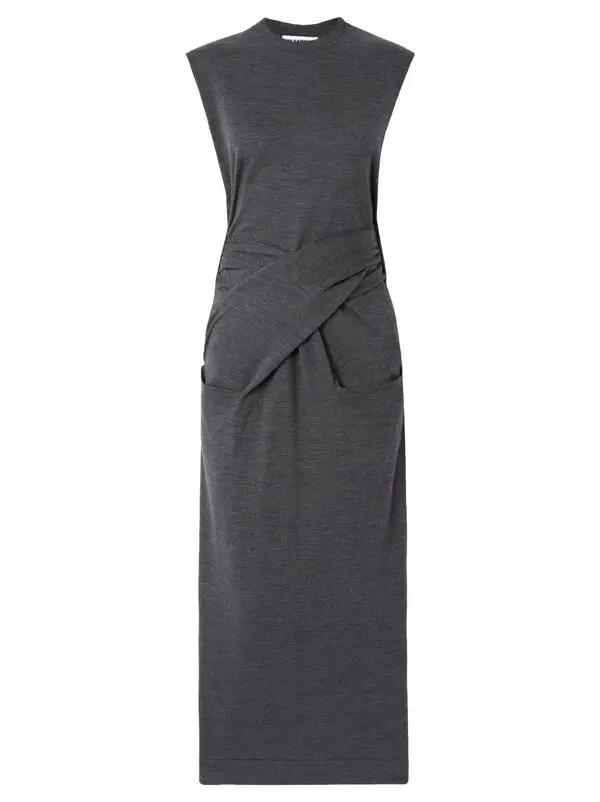JIL SANDER Sleeveless Midi Dress - No