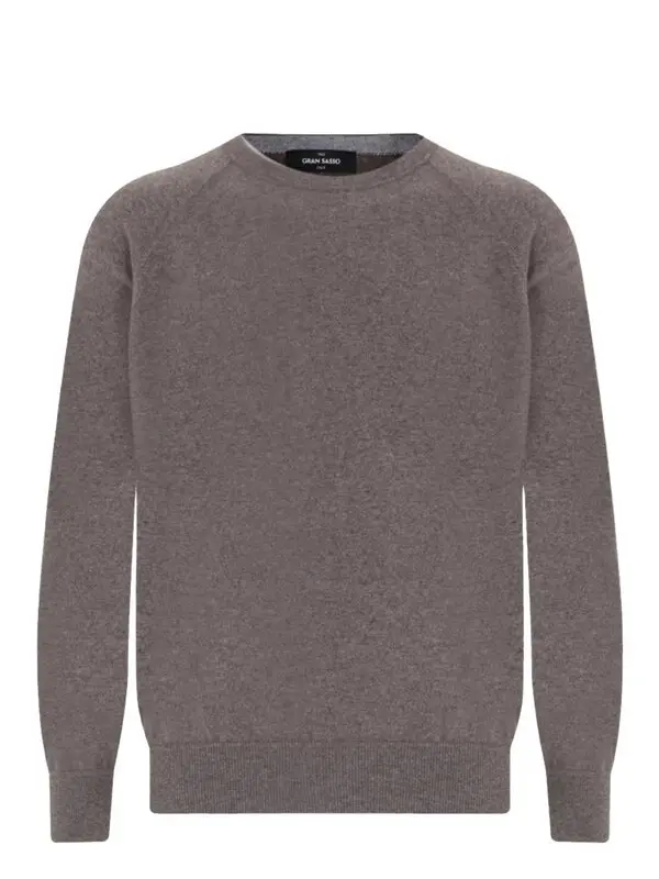 GRAN SASSO Long Sleeve Crew Neck Sweater - Gray