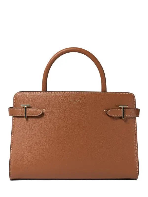 LE TANNEUR Medium Grained Leather Tote - Brown