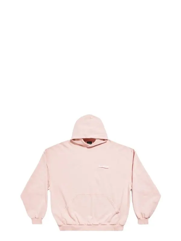 Balenciaga Logo Embroidered Hoodie - Nude