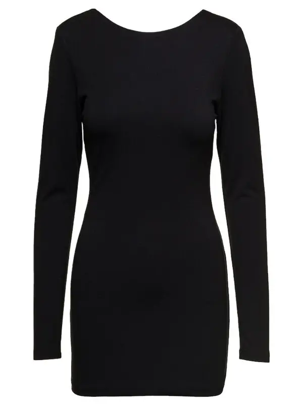 ROTATE BY BIRGER CHRISTENSEN Mini-fitting Dress With Back Hollowed-out Details - Black