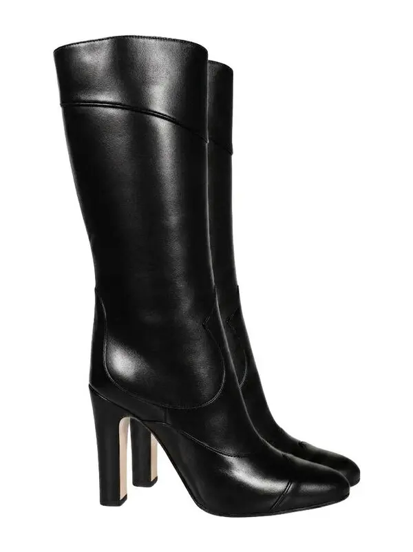 Gucci Calf-length Block Heel Boots - Black