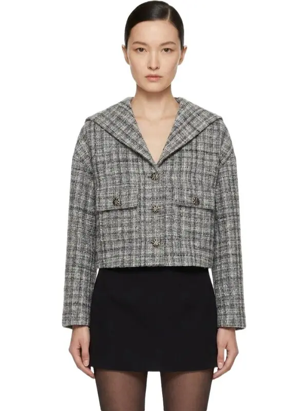 Marissa Chiara Cropped Jacket - Grey