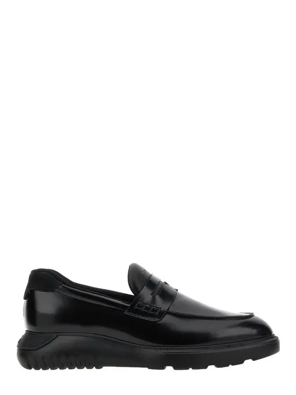 Hogan H600s Slip-on Penny Loafers - Black