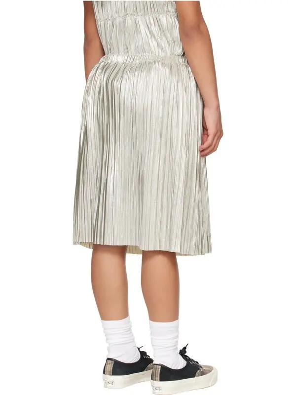 Marni Pleated Midi Skirt - White