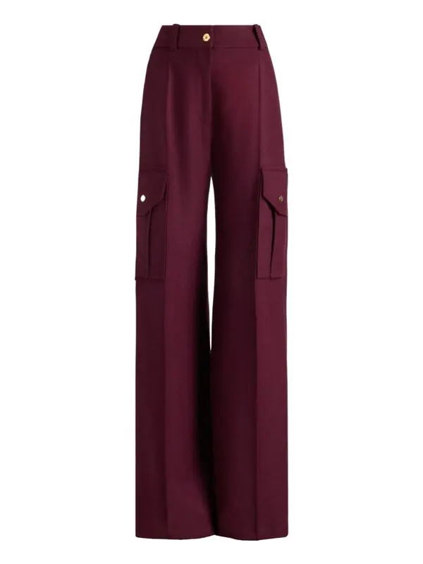 PATOU Cargo Pocket Tailored Trousers - Red