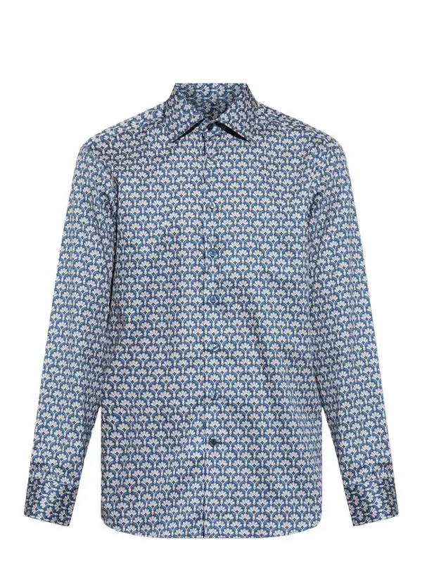Etro Pattern-printed Long-sleeved Shirt - Blue