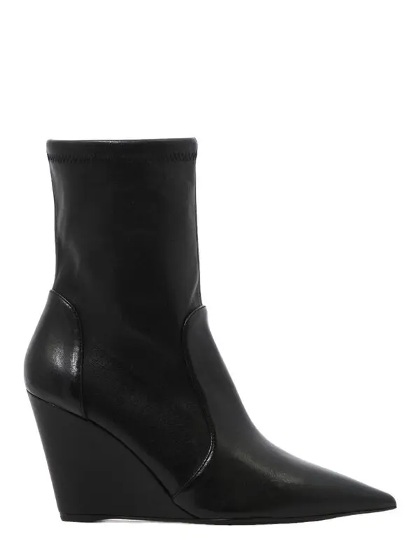 STUART WEITZMAN Wedge Sock Ankle Boots - Black