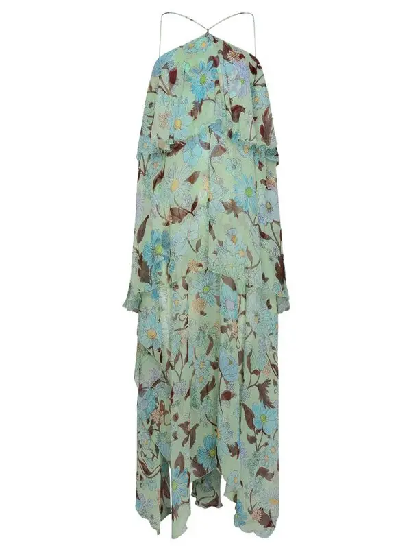 Stella McCartney Floral Printed Maxi Dress - Green