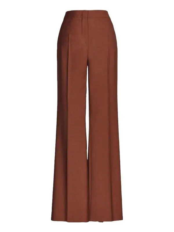Max Mara Wool And Mohair Blend Flared Trousers - Red
