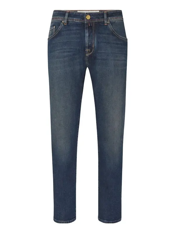 Jacob Cohen Scott Cropped Stretch Jeans - Blue