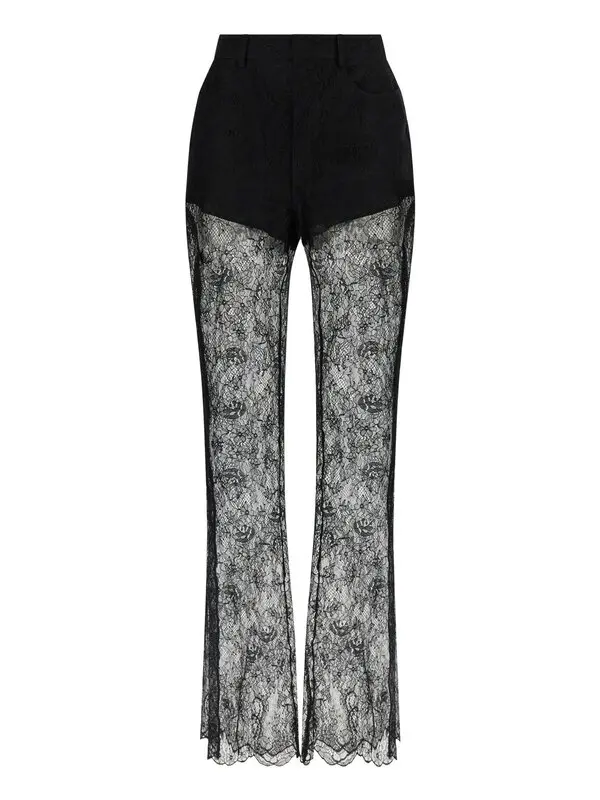 Giuseppe Di Morabito Lace Detailed Flared Trousers - Black