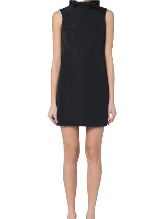 Givenchy Sleeveless High Neck Bow Dress - Black