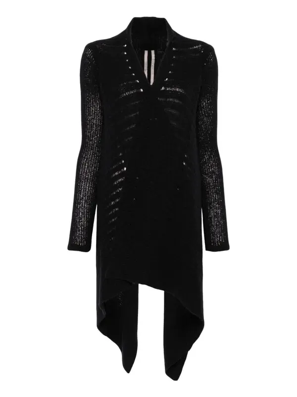 Rick Owens Medium Wrap Knitted Cardigan - Black