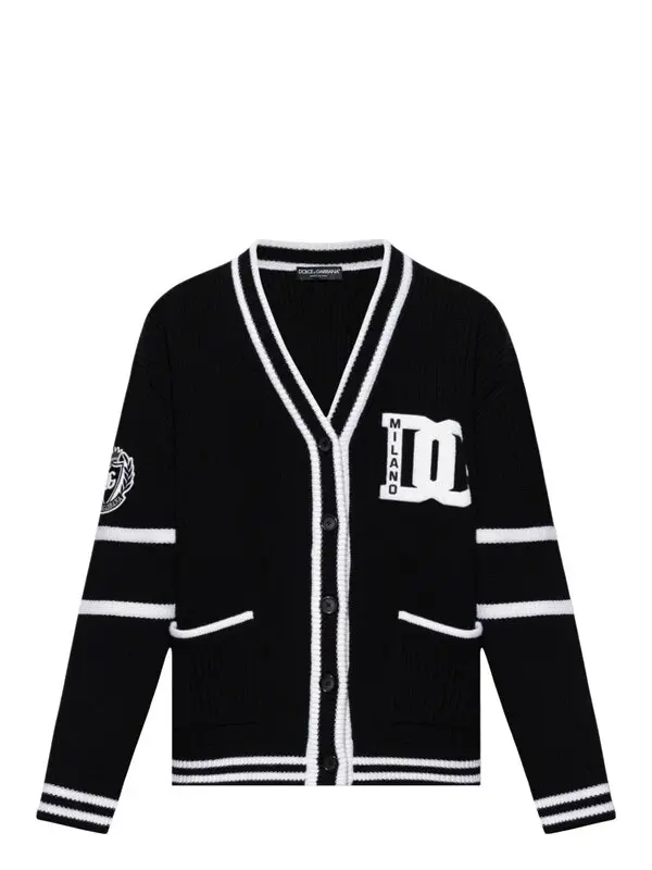 Dolce & Gabbana Dg Milano Embroidered Cardigan - Black