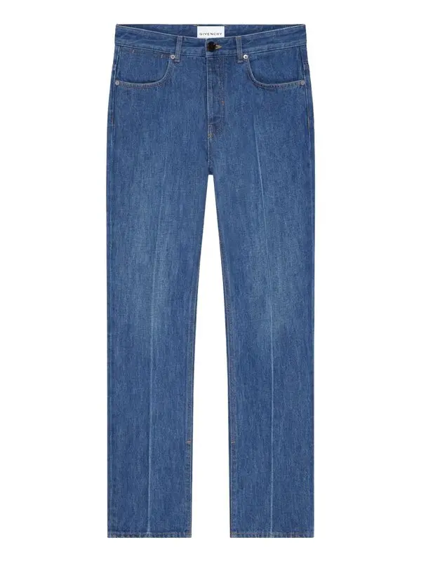 Givenchy Straight-leg Shadow Washed Jeans - Medium Blue