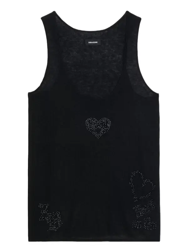 Zadig&Voltaire Embellished Sleeveless Tank Top - Black