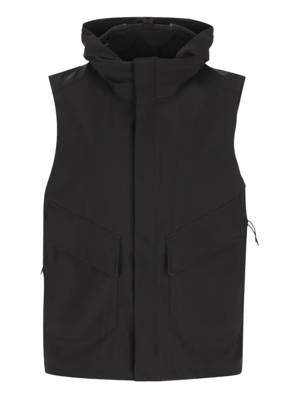 C.P. COMPANY Goggle Hooded Vest - Black
