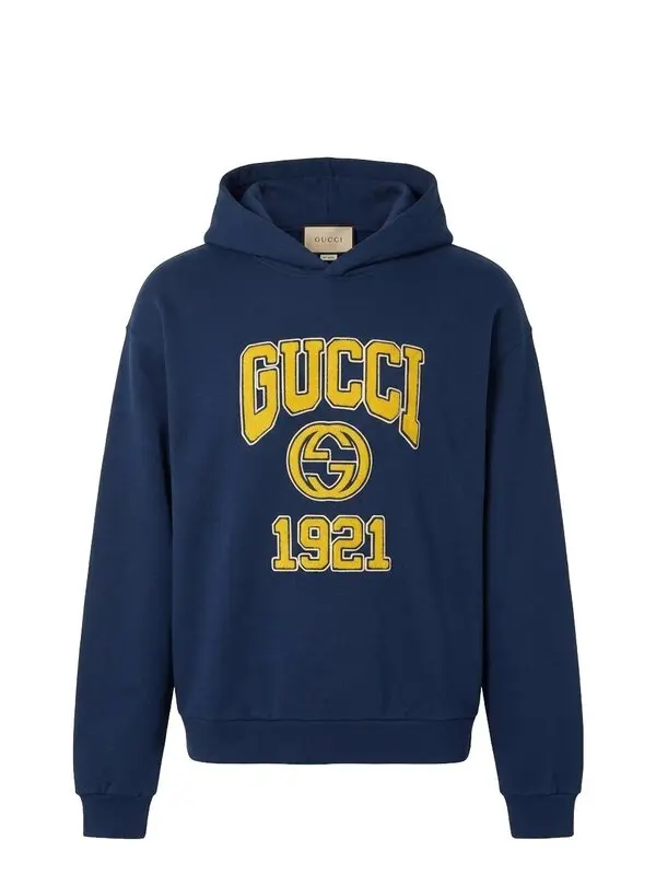 Gucci Jersey Hooded Sweatshirt - Blue