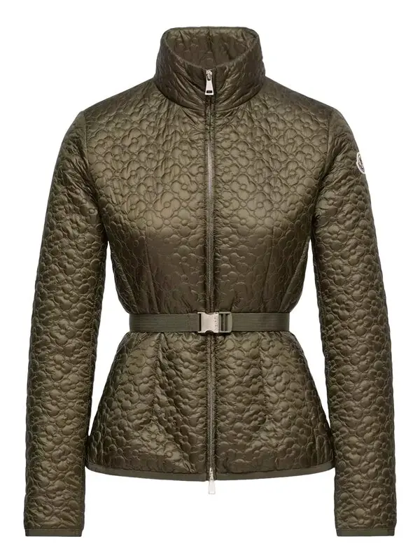 Moncler Geranium Floral-quilted Short Down Jacket - Green