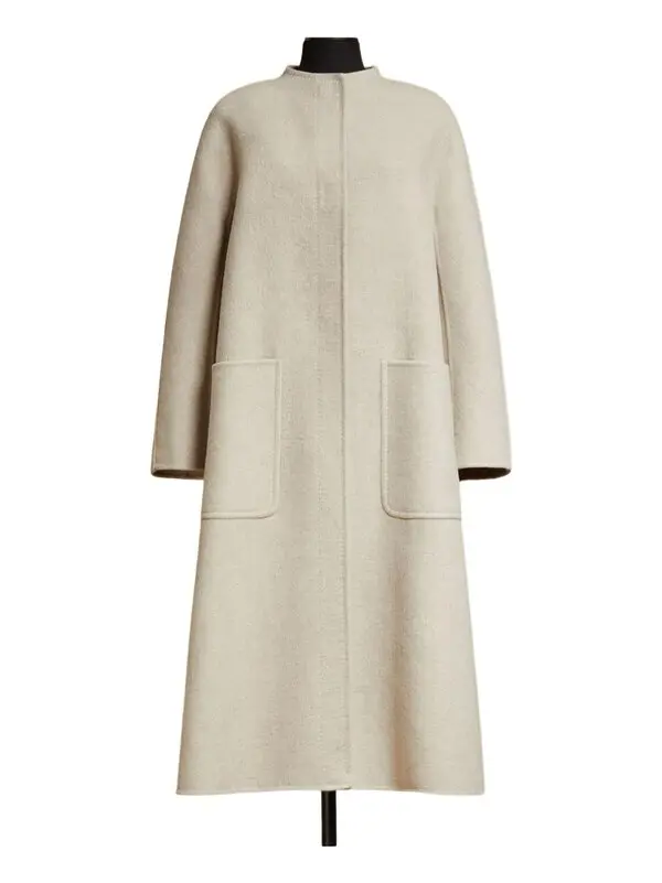 Max Mara Crewneck Coat - Beige