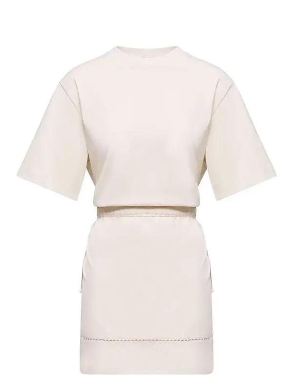 Moncler Logo Patch T-shirt Dress - Ivory