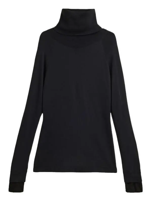 Y3 High-neck Knit Top With Cutout Details - Black