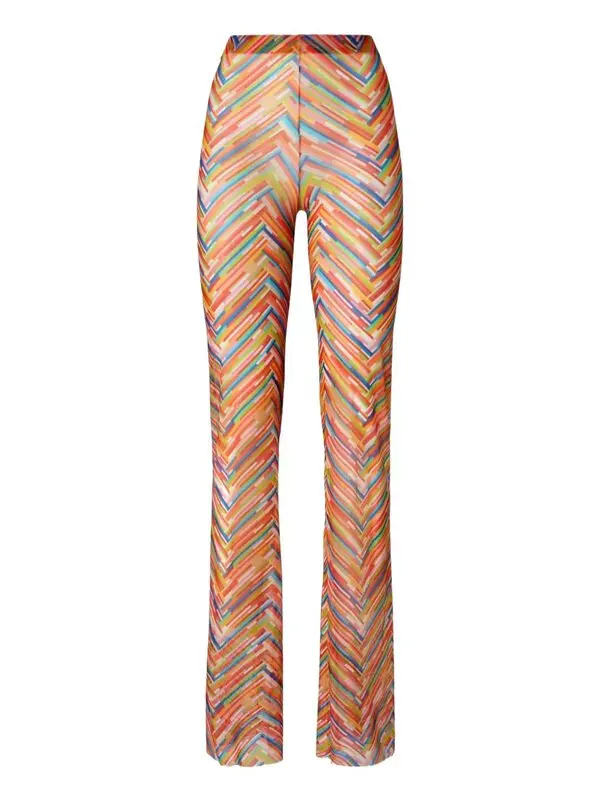 Missoni Zigzag Tulle Print Trousers - Multi-color