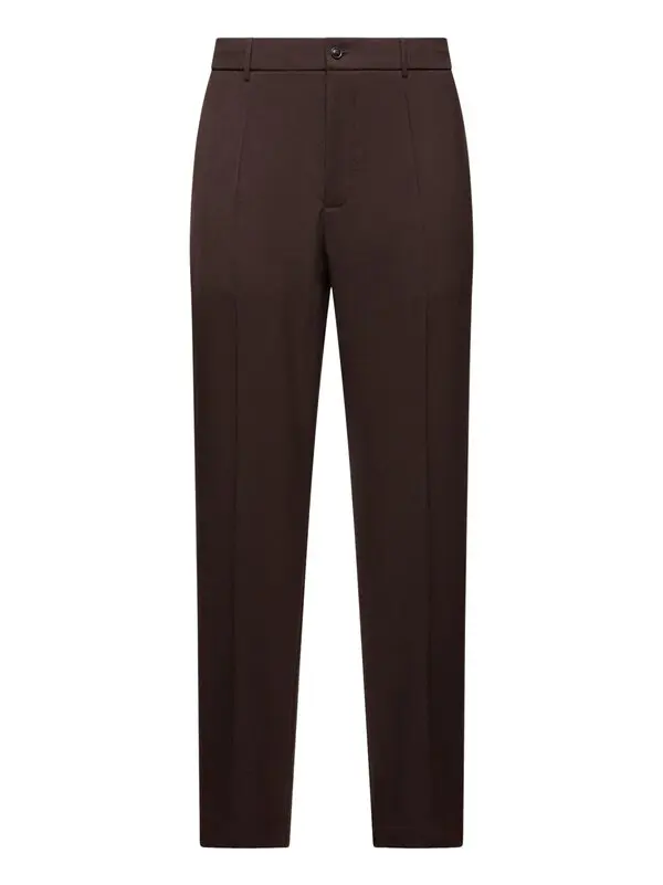 Moncler Gabardine Tailored Pants - Brown