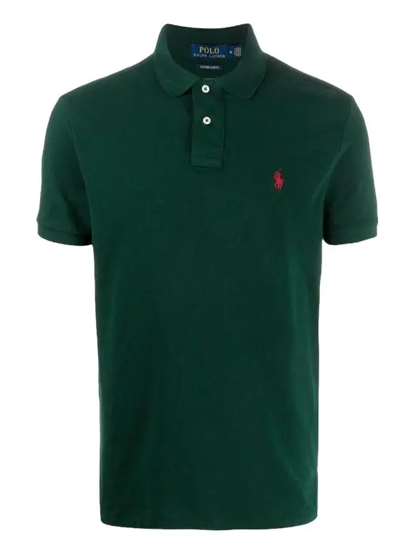 Polo Ralph Lauren Logo Embroidered Short-sleeved Polo Shirt - Green
