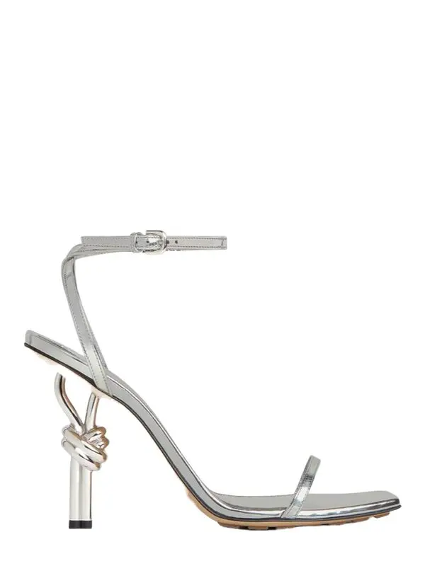 Bottega Veneta Silver Knot Sandals - Gray